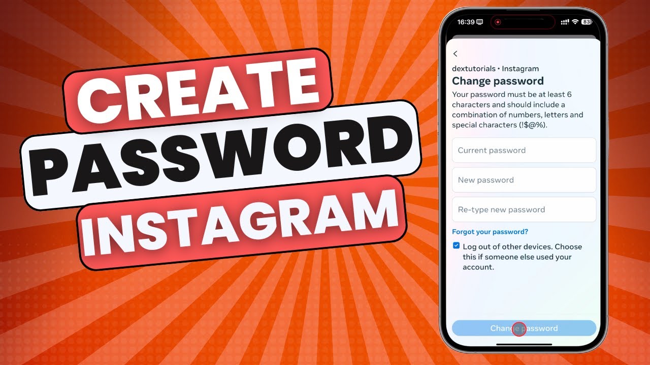 How To Create Password In Instagram - YouTube