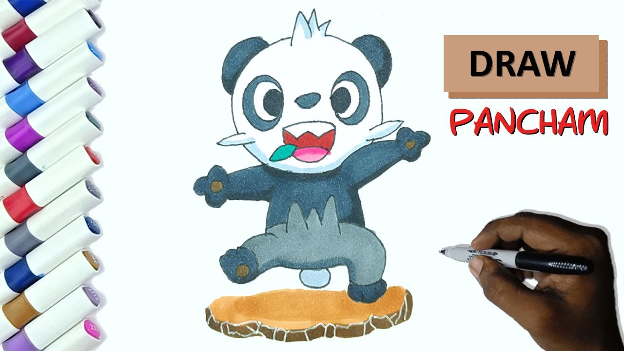 Drawing Pancham !!! How To Draw Pancham from Pokemon - YouTube