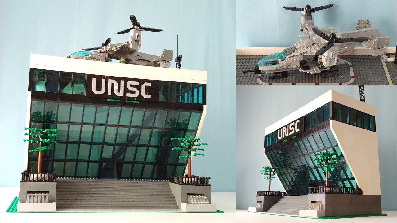 Lego Halo UNSC Falcon and building MOC - YouTube