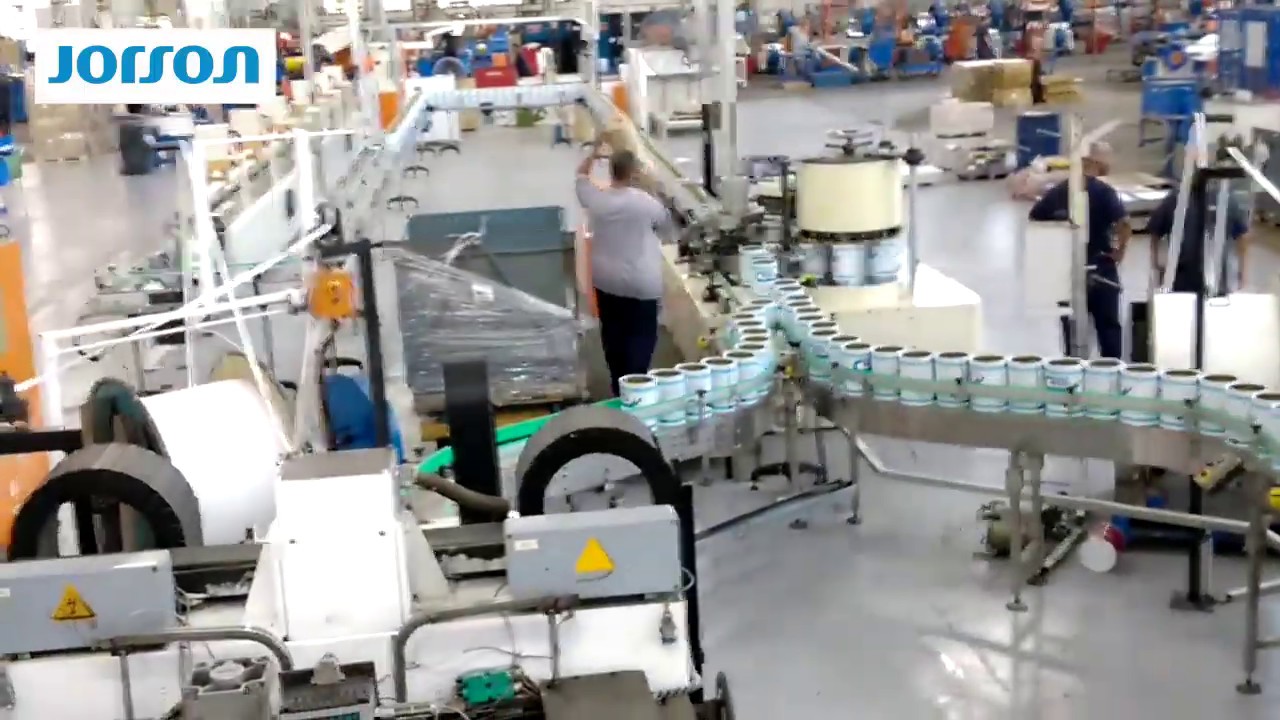 full automatic 1-5L metal can production line - YouTube