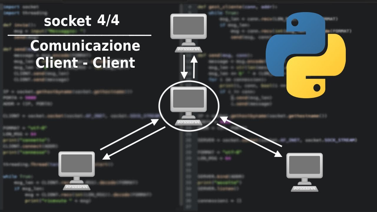 It Python Socket Tutorial Parte 4 Comunicazione Client Client Youtube