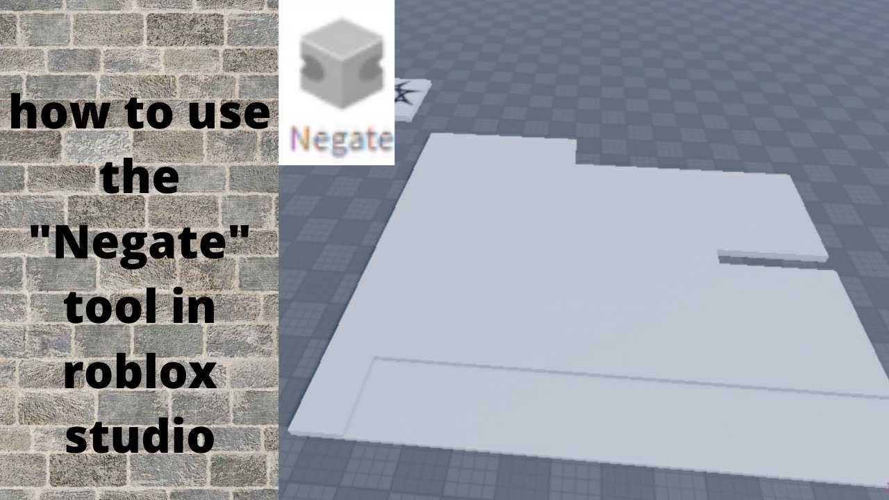 how to use the "Negate" tool in roblox studio - YouTube