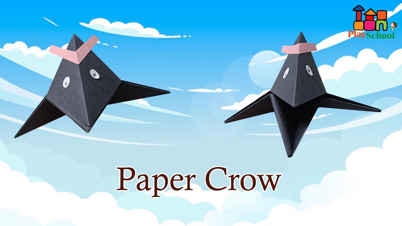 DIY Paper Crow | Origami paper Crow | Easy Paper Folding Craft | Play ...