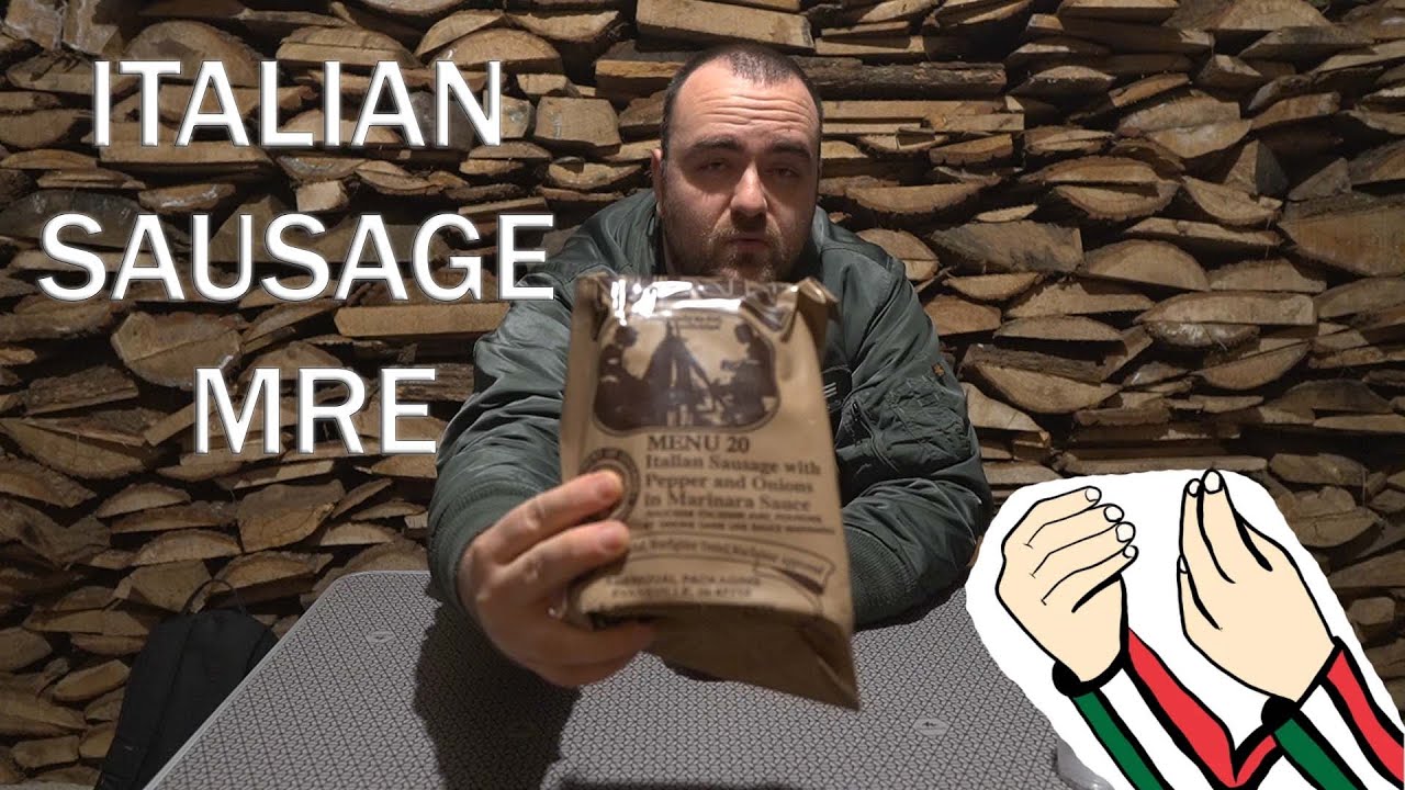 MRE menu 20 - Italian sausage with pepper and onions (ENG SUBS) - YouTube