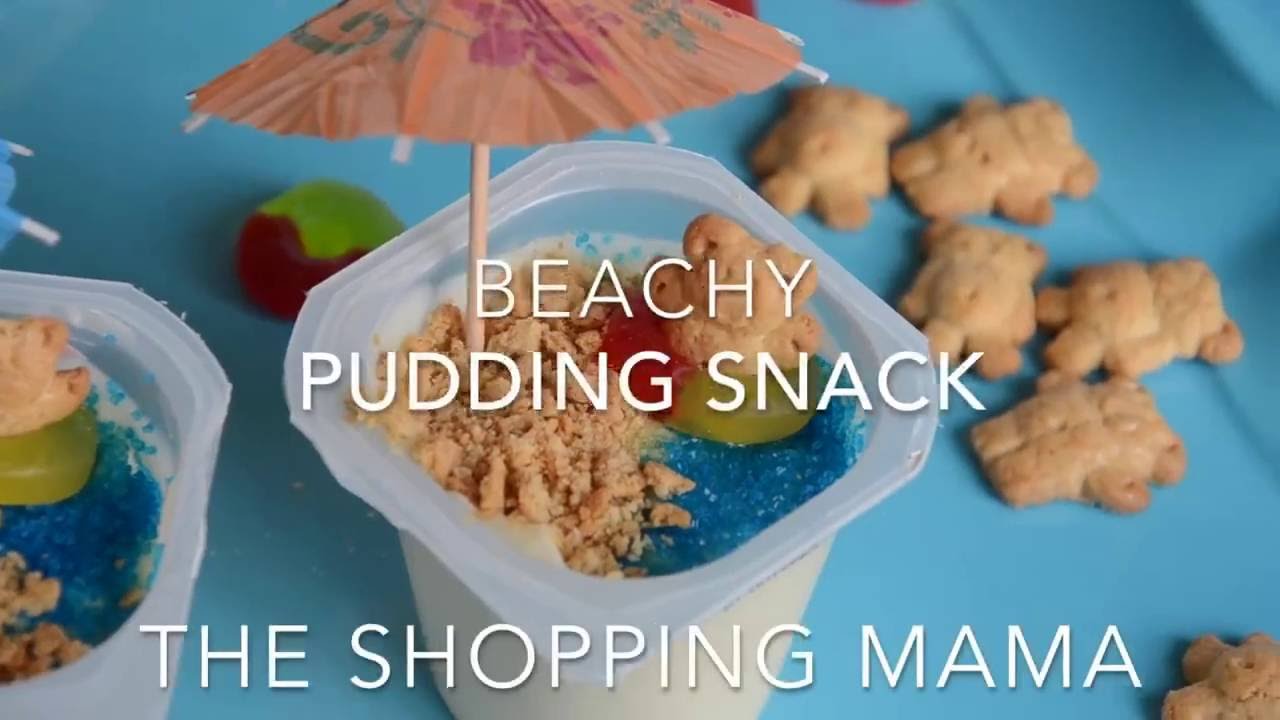 How to Make Beach Pudding Snack - Cute beach themed snack for summer ...
