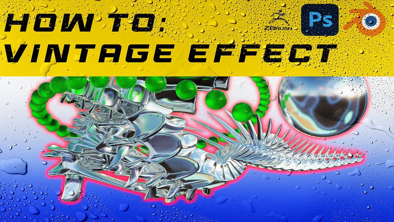 HOW TO MAKE 80s CHROME POSTER WITH BLENDER AND PHOTOSHOP! / CHROMETYPE ...