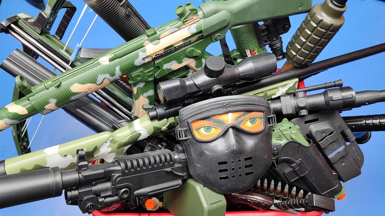 Box of Toys 🔫 !!! Military Guns Toys & Equipment - YouTube