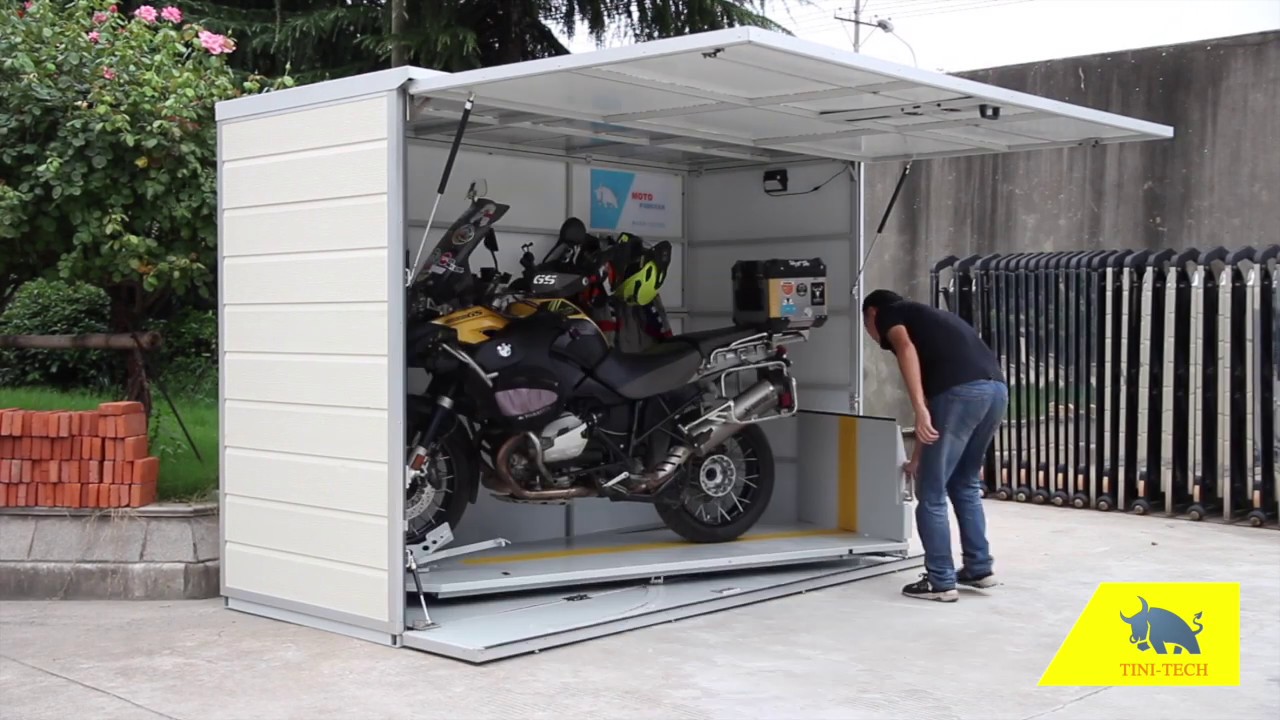 Motorcycle garage from TINI_TECH - YouTube