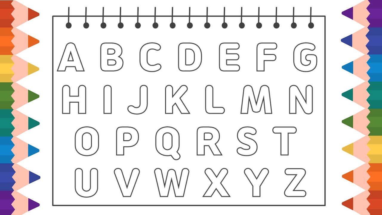 [20 min] Coloring the alphabet while listening to the ABC song | Easy ...