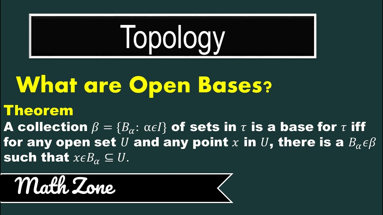 Open Bases in a Topology - YouTube