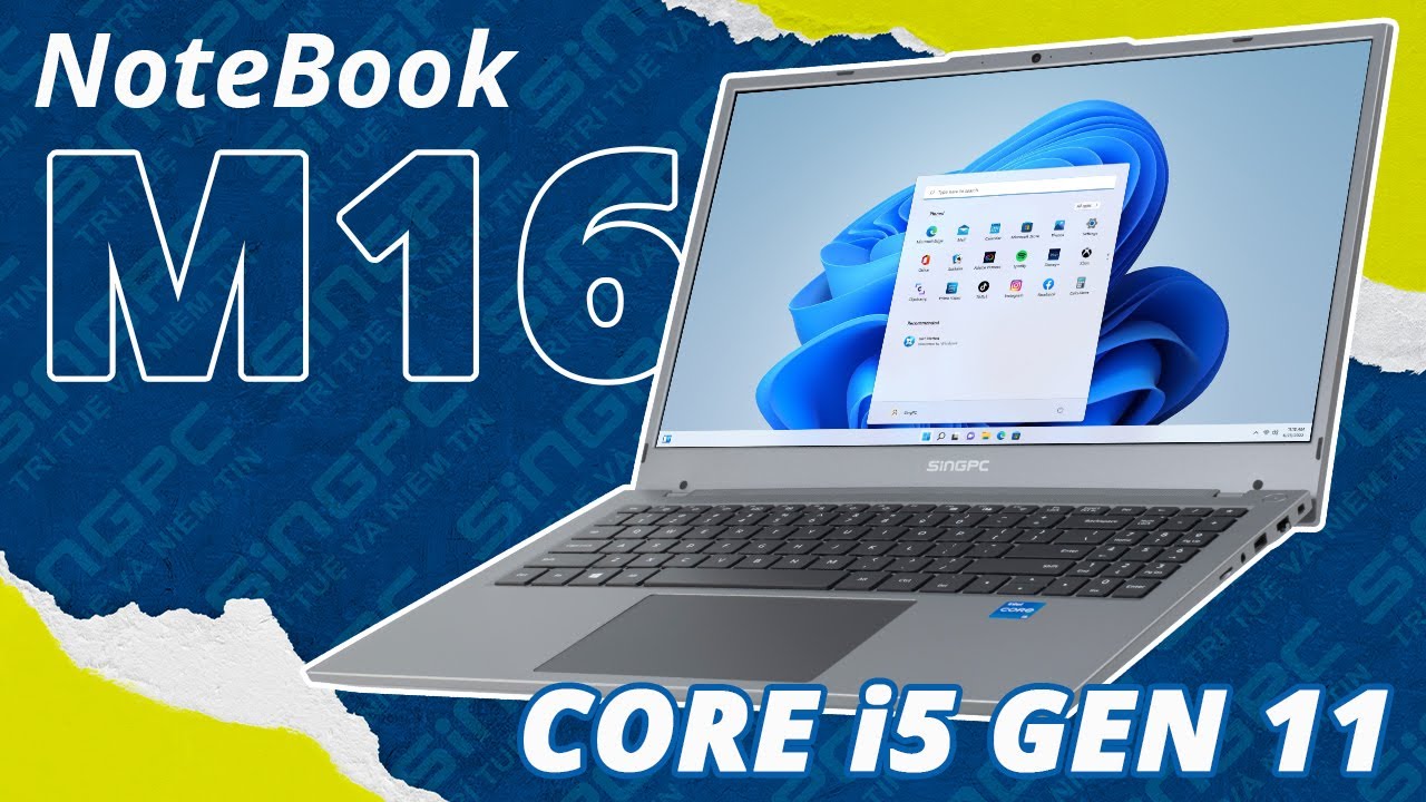 Unbox chiếc máy tính xách tay SingPC M16i51182 - YouTube
