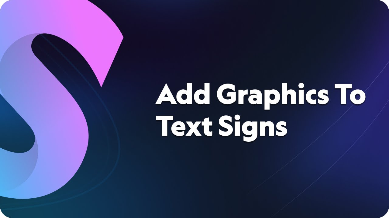 Add graphics to text signs - YouTube
