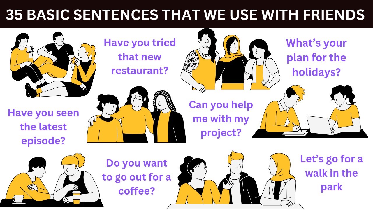 35 Basic Sentences That We Use With Friends || Daily English ...