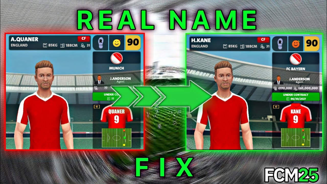How to Fix fake player names on FCM25!! - YouTube