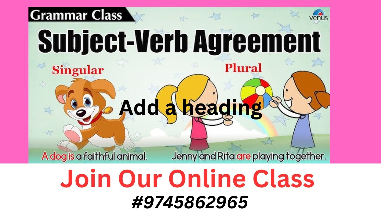 New Batch online classe| subject verb agreement class 12 | subject verb ...