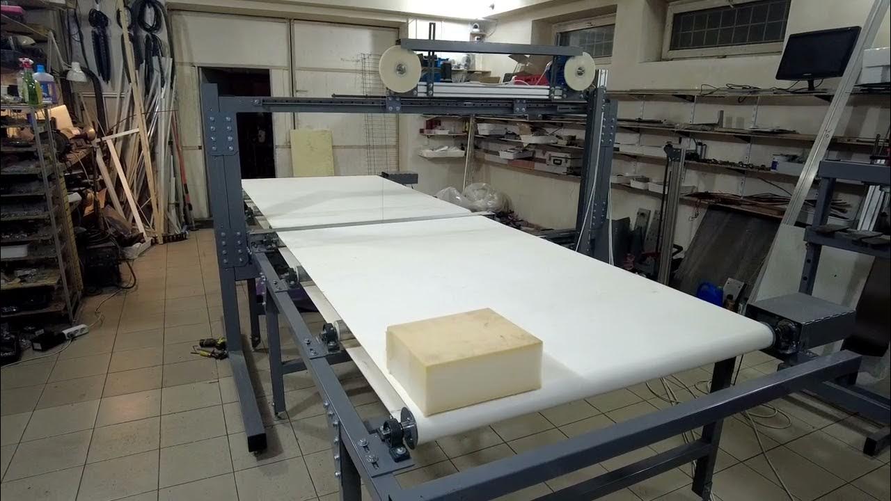 станок вертикальной резки поролона и минваты декабрь 2022 - YouTube