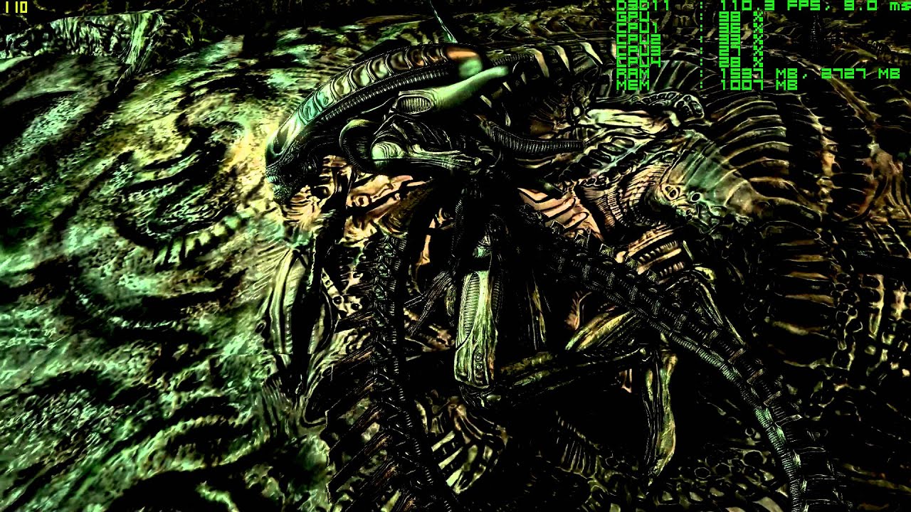 Aliens vs Predator 1920x1080 Maxed GTX 970 @1.5Ghz Q9550 @4GHz - YouTube