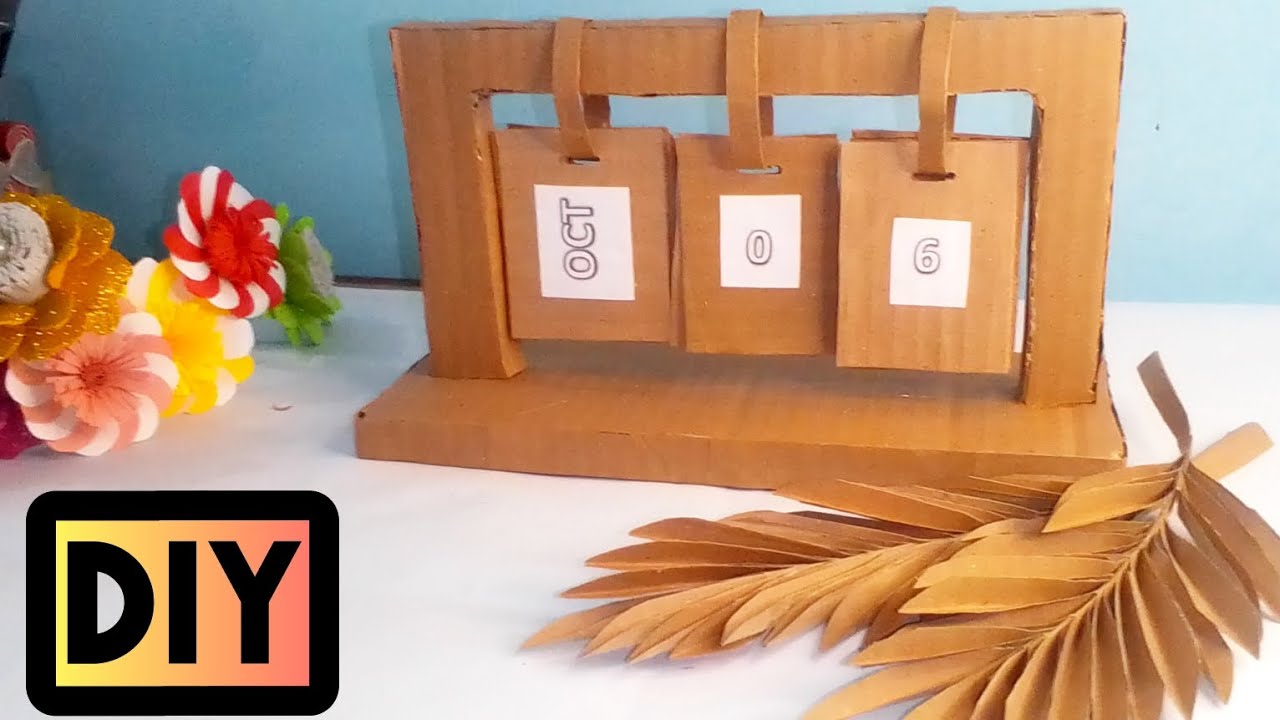 Amazing Calender | DIY Creative Cardboard Calendar | Cardboard Craft ...