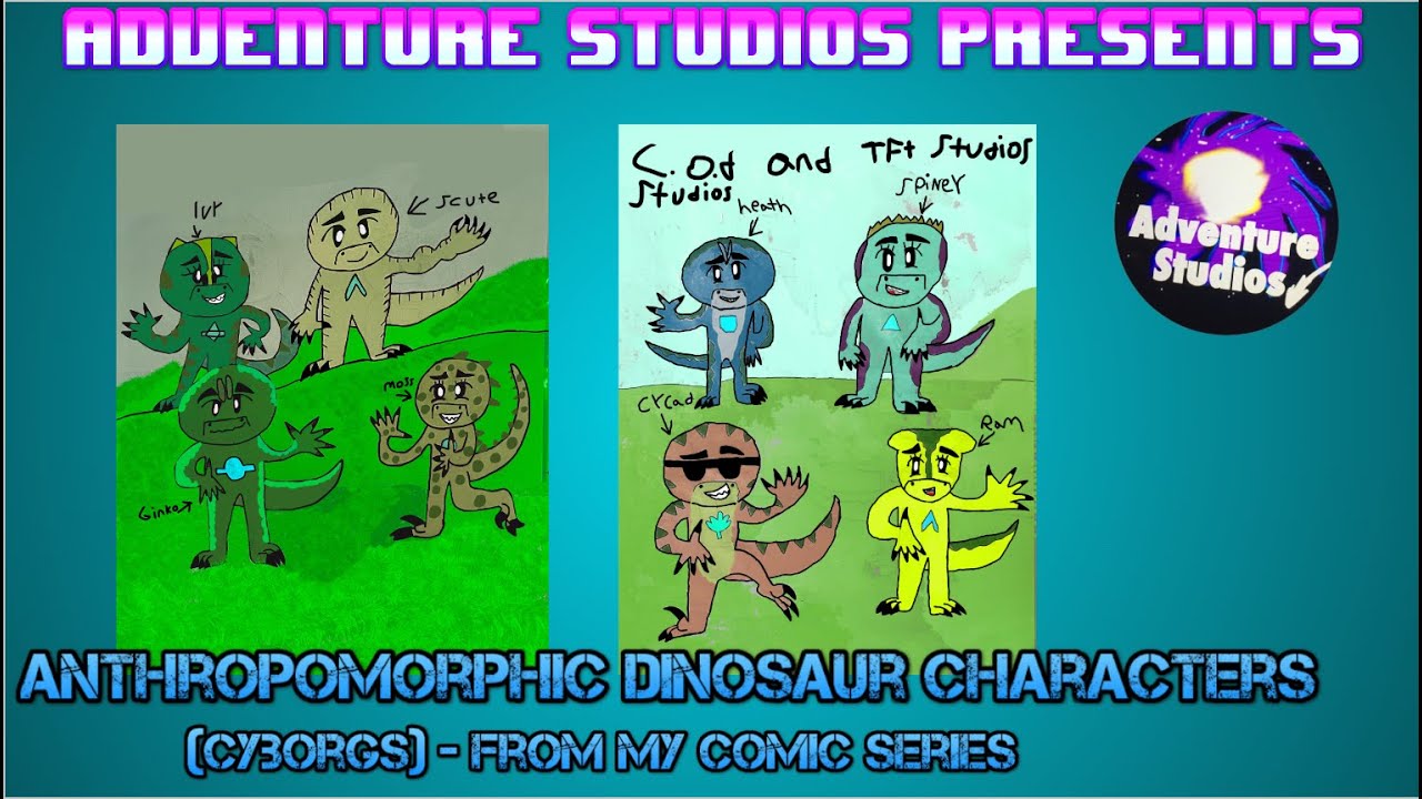 Anthropomorphic Dinosaur Characters (Cyborgs) - From my comic series ...