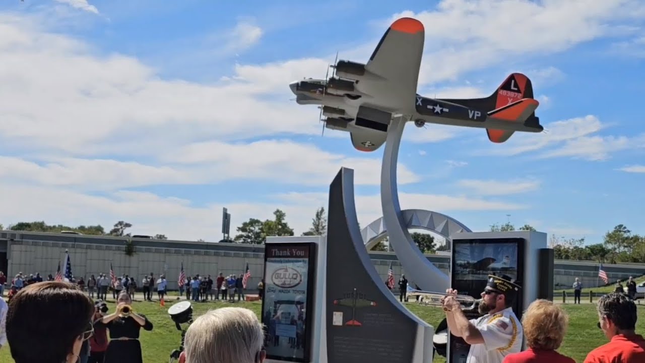 Me & Libby (my daughter) plays Echo Taps at the unveiling of the WWII B ...