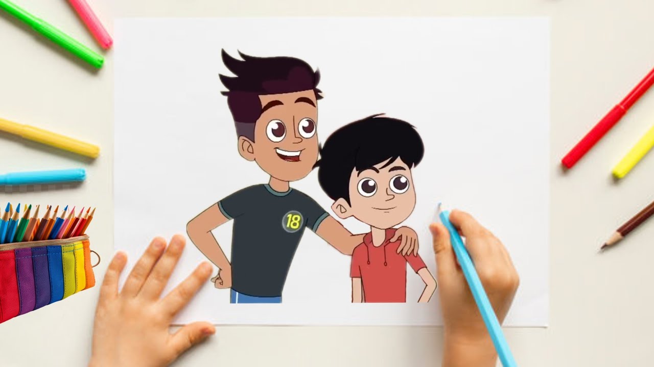 chikoo Aur Bunty best moment drawing / Chiku Bunty cartoon drawing ...