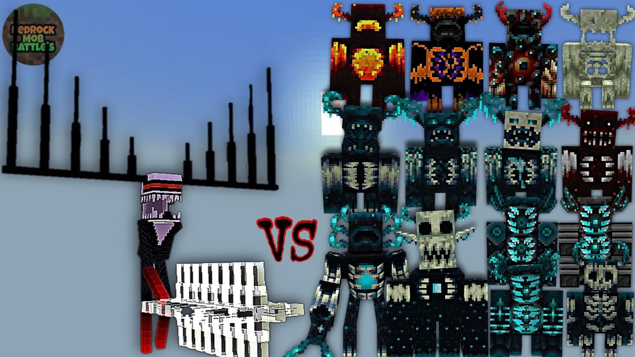 Mutant Anomaly 6666 vs Warden Plus (Wardens) | Minecraft Bedrock | Mob ...