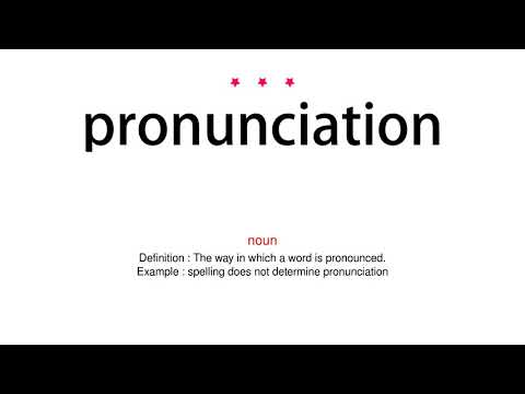How to pronounce pronunciation - Vocab Today - YouTube