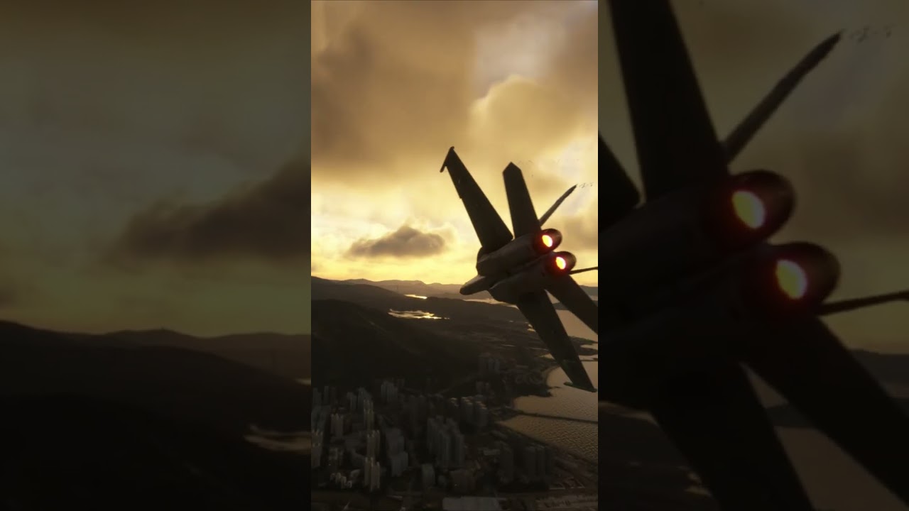 Fighter jet F/A -18 hornet flying over Hong Kong - YouTube