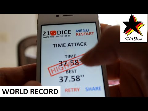 21 Dice World Record 37.58 sec - Time Attack Highscore