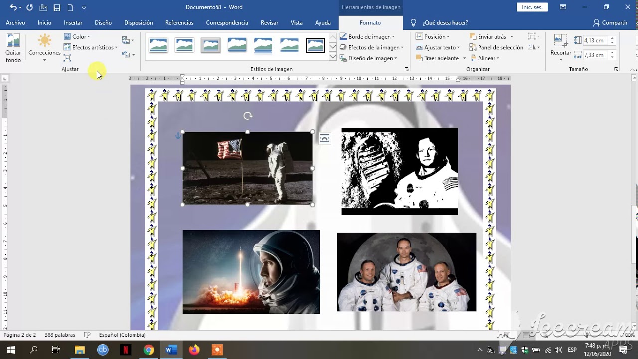 Modificar imágenes en Microsoft Word - YouTube