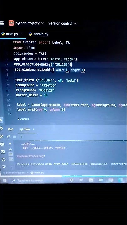 Digital Clock In Python Python Digitalclock Codeindia Coding Pythonprogramming Youtube