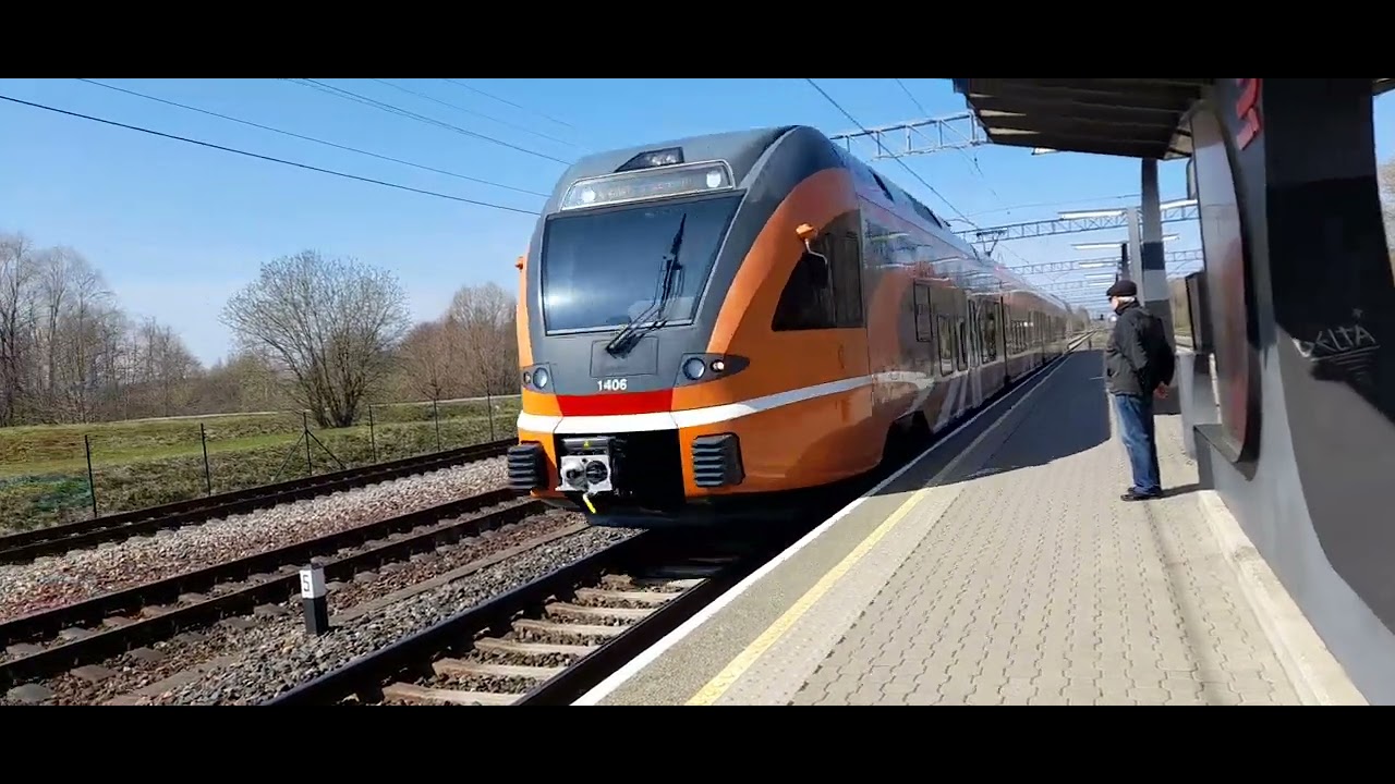 Stadler flirt EMU 1406 heading to Aegviidu arrives at Lagedi - YouTube