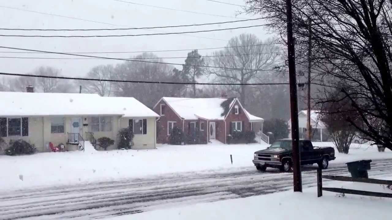 Snowmageddon 2014 in Graham NC - YouTube