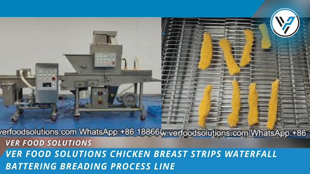 VER Food Solutions Chicken Breast Strips Waterfall Battering Breading ...