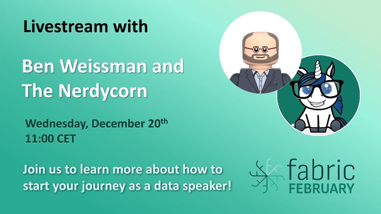 How to start your journey as a data speaker with Ben Weissman & The Nerdycorn! - YouTube