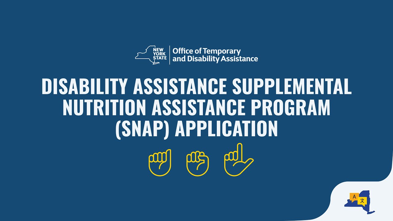 Office of Temporary and Disability Assistance - SNAP Application - YouTube