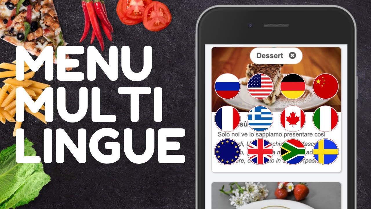 Menu digitale multilingua con la traduzione automatica di Chrome - YouTube