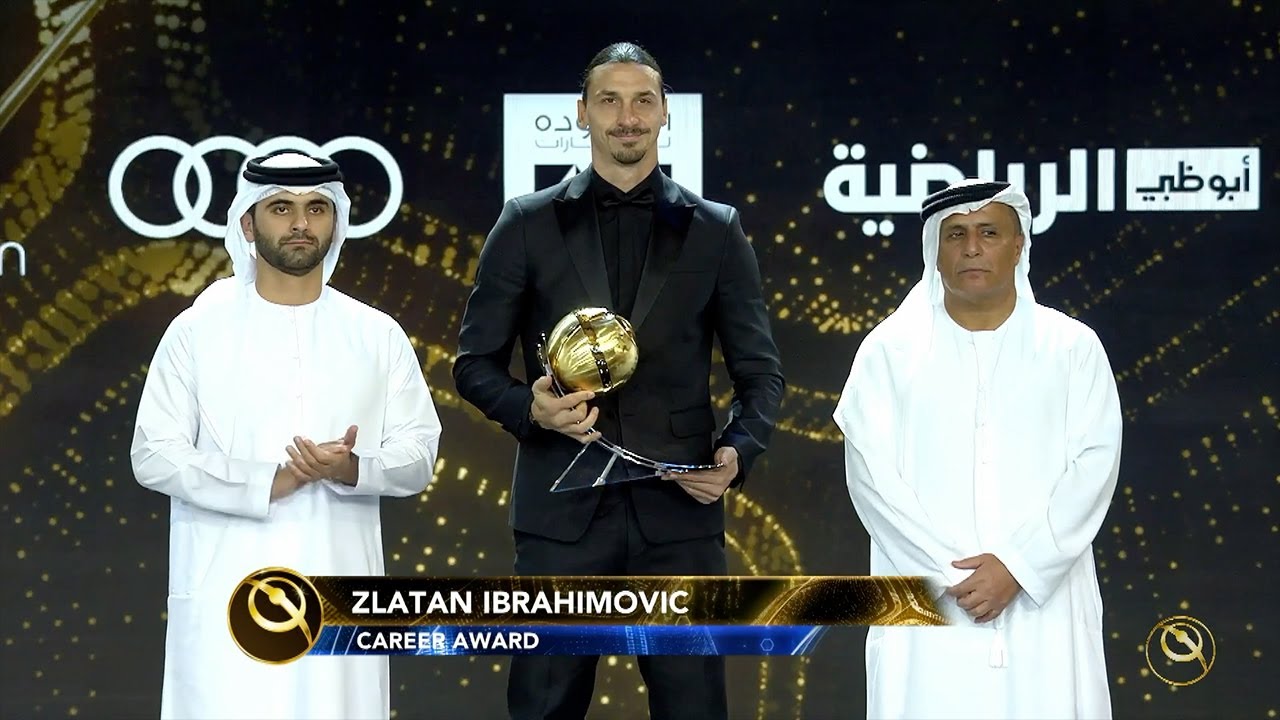 Zlatan Ibrahimovic awarded Player Career Award 2022 - YouTube
