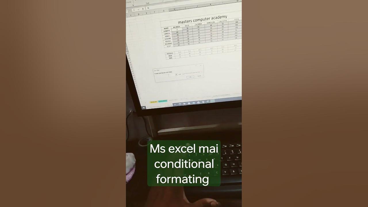 Ms Excel Mai Conditional Formatting Kaise Kare Ytviral Subscribe Mastercomputer Youtube