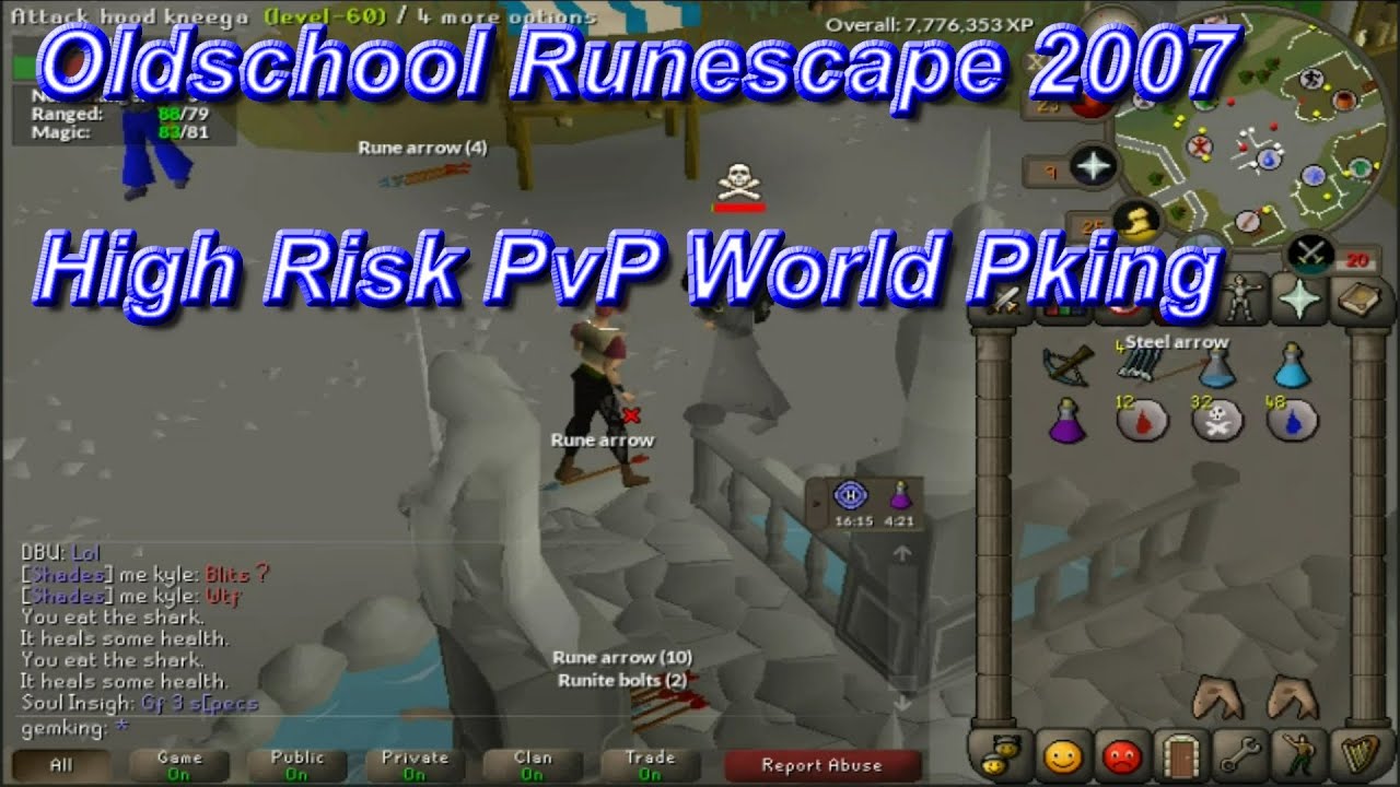 Oldschool Runescape 2007 High Risk PvP World Pking - YouTube