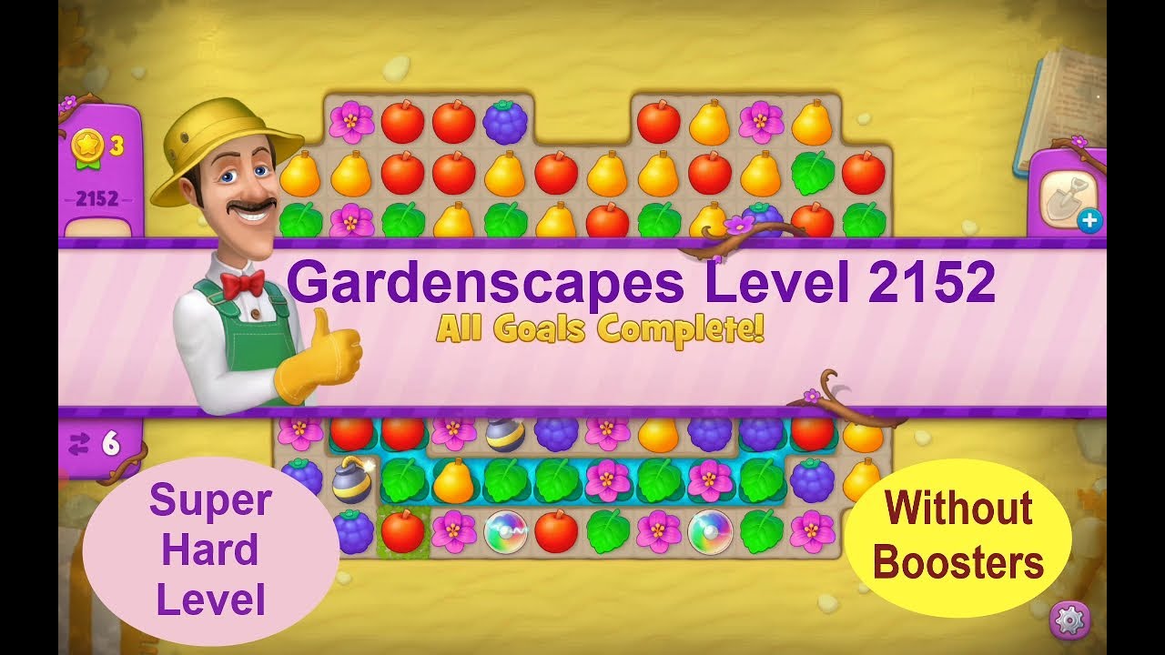 Gardenscapes Level 2152 - [2021] [HD] solution of Level 2152 on ...