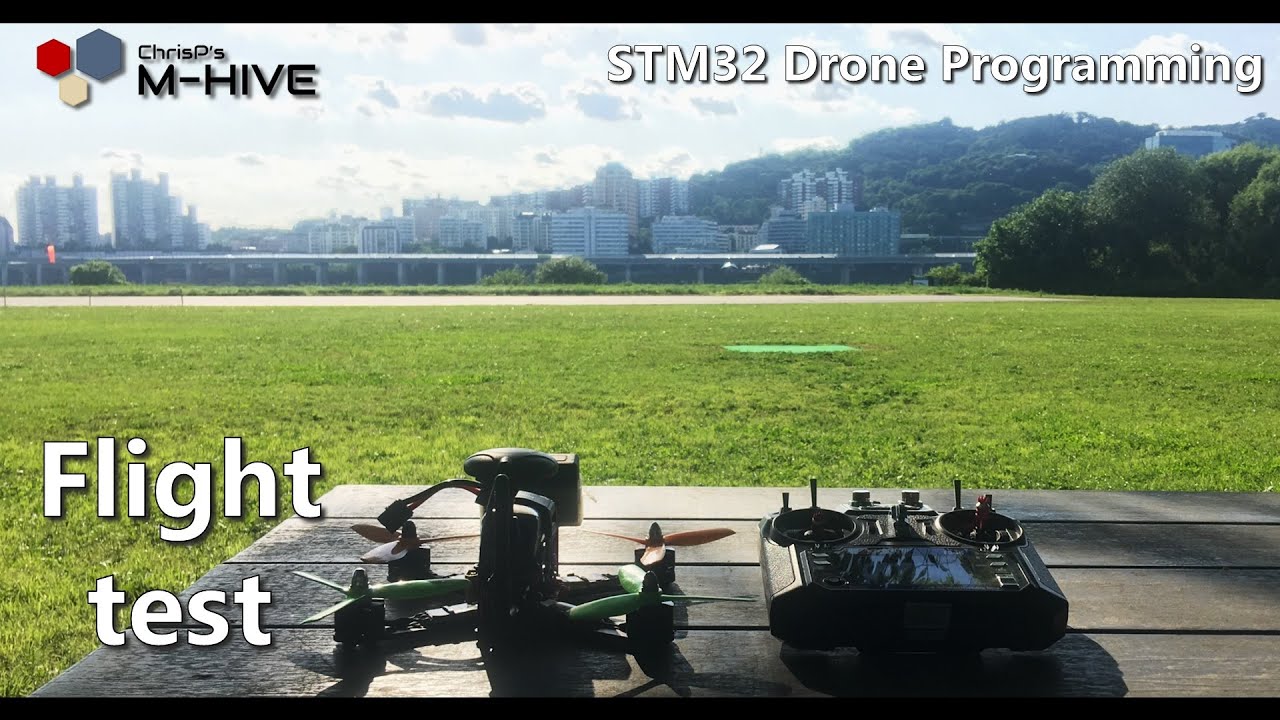 Flight test of a drone developed in STM32 drone programming from ...