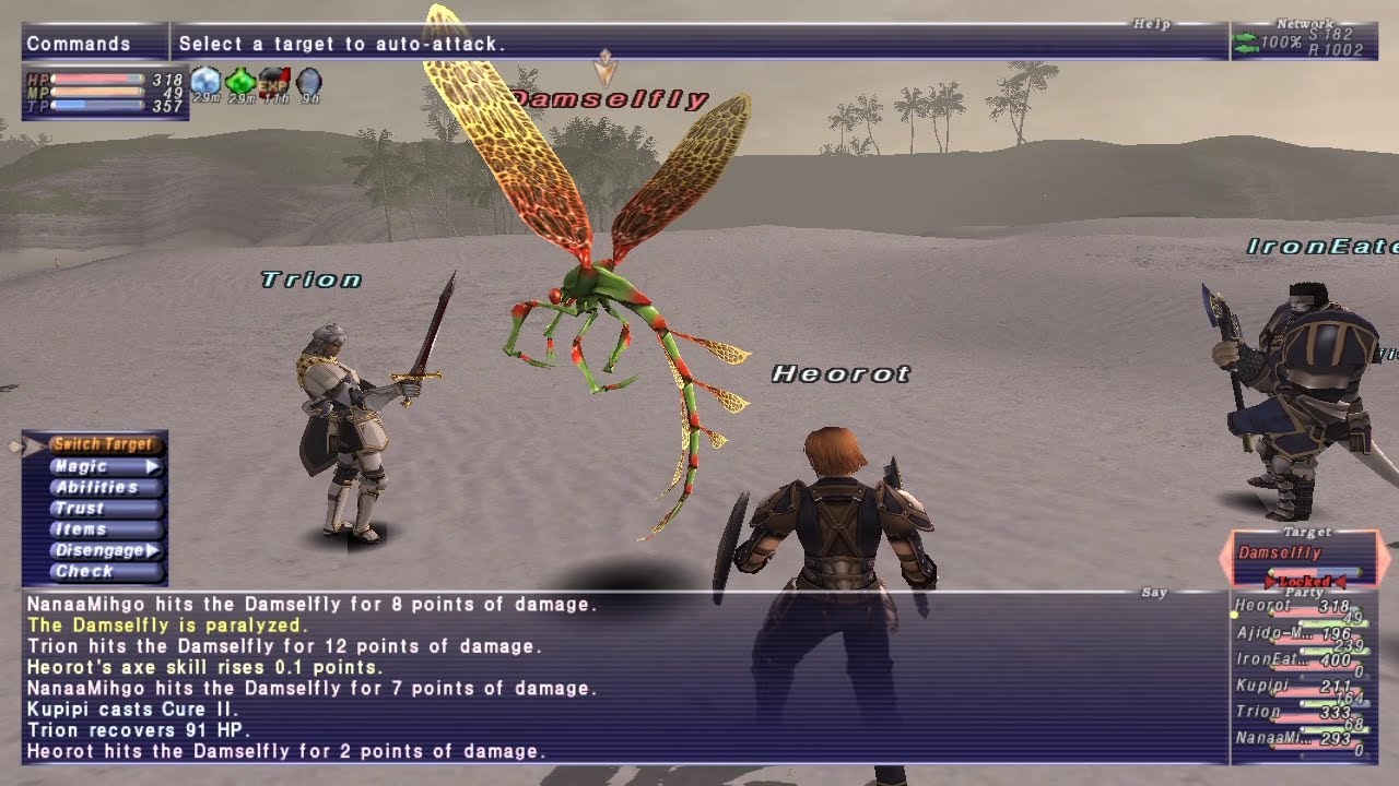 Final Fantasy XI #236, Valkurm Dunes: To Warrior Level 29 - YouTube