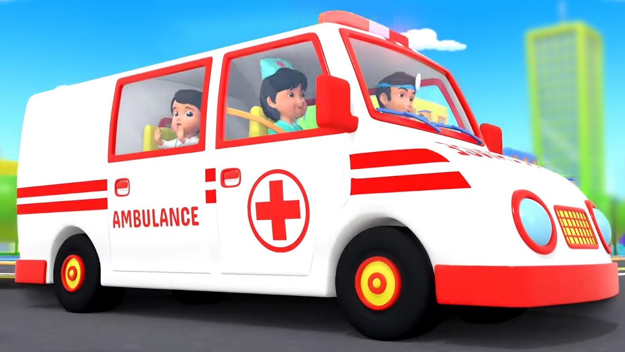 Wheels On The Ambulance - Emergency Vehicle for Children - YouTube