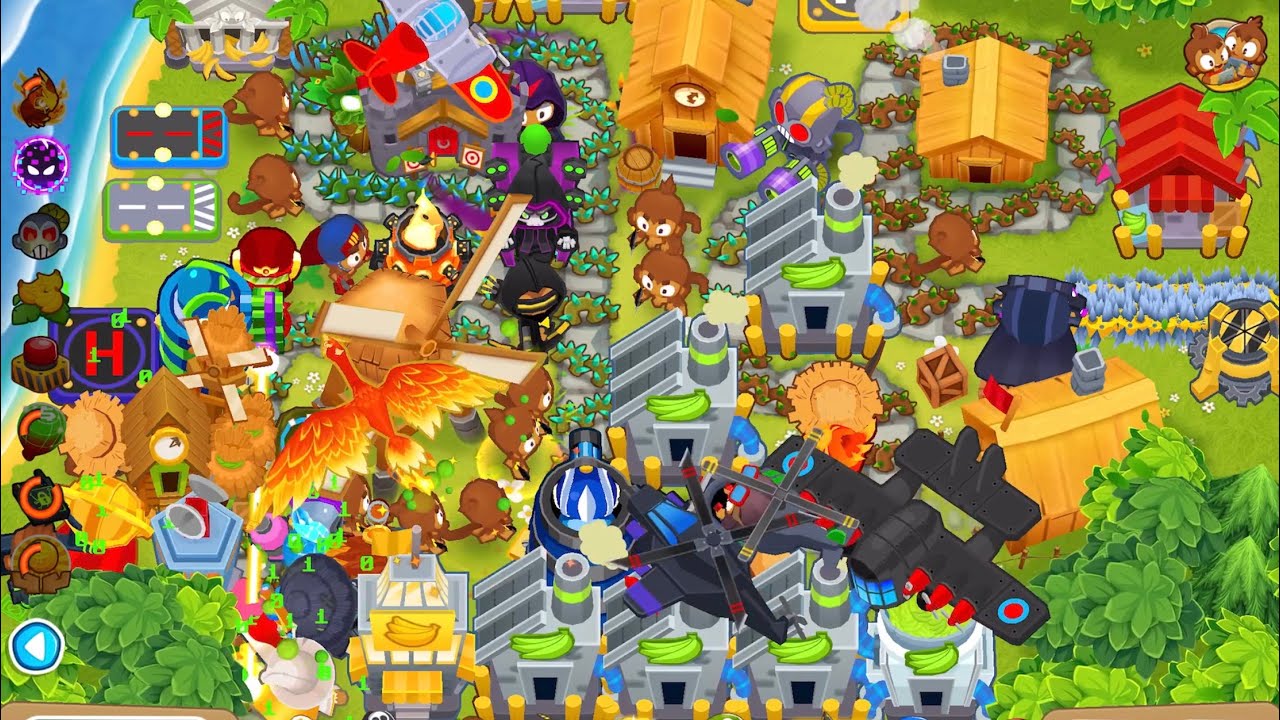Monkey MADNESS in BTD6! Town map… Wizard Monkey PARAGON - YouTube