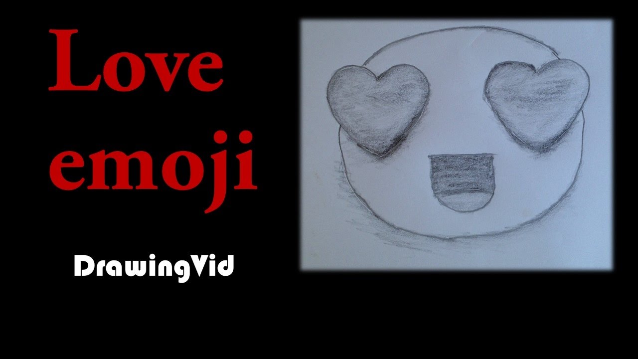 How to draw Love emoji | Drawing emoji - YouTube