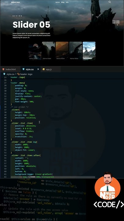 3D slider-main design by Naiyan Noor (HTML,CSS,JS) #naiyannoor #socialmediamarketing #javascript ...