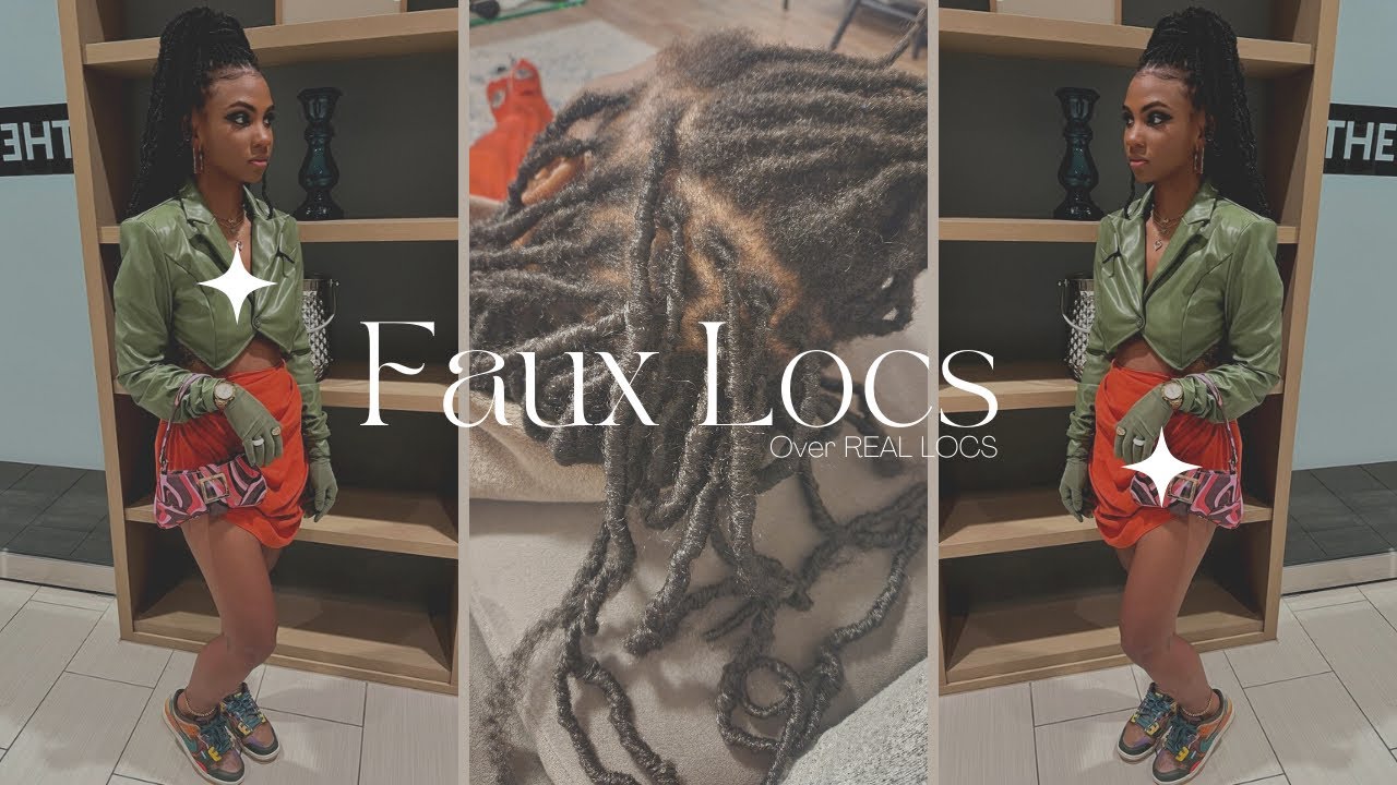 How To: FAUX LOCS over REAL LOCS - YouTube