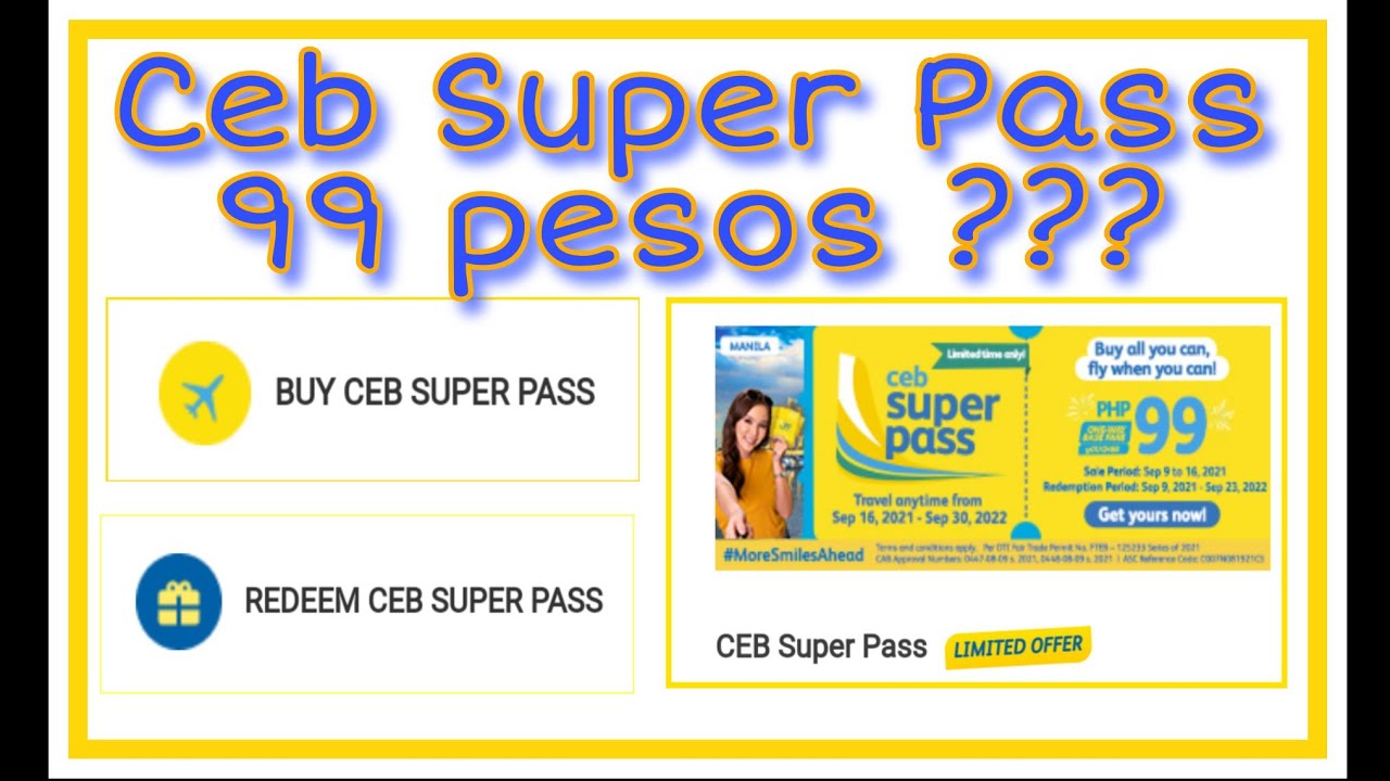 How to Purchase CEB SUPER PASS | review ceb super pass 2021 - YouTube