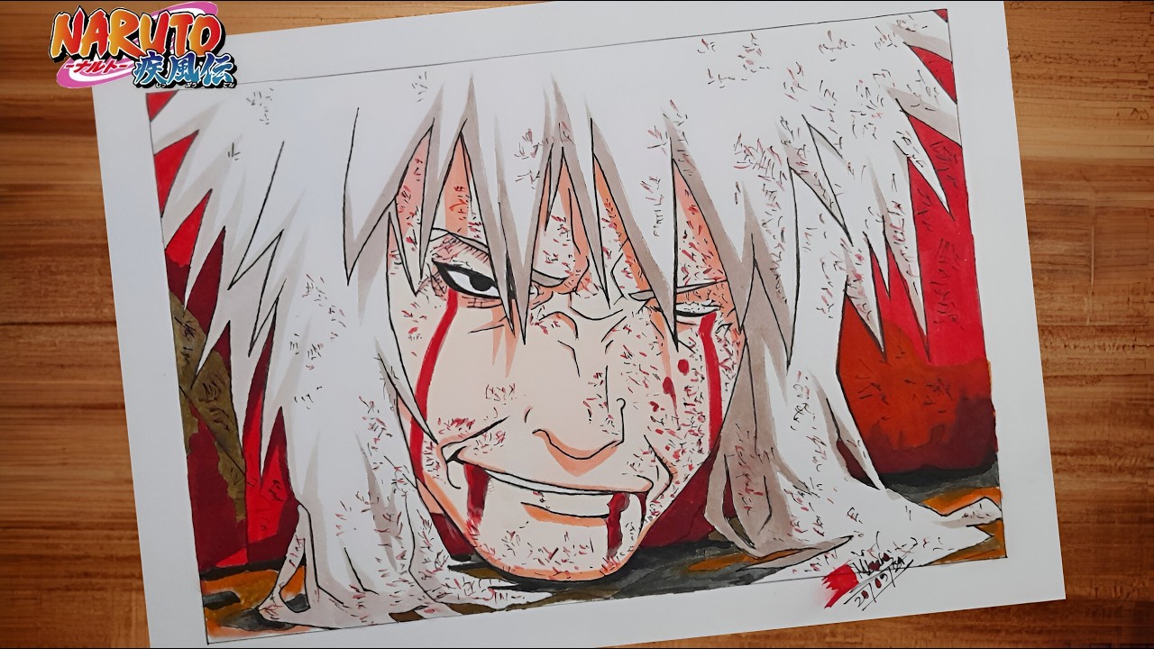 How to draw Jiraya 🤔 from Naruto Shippuden ️ | Jiraya death scene ...